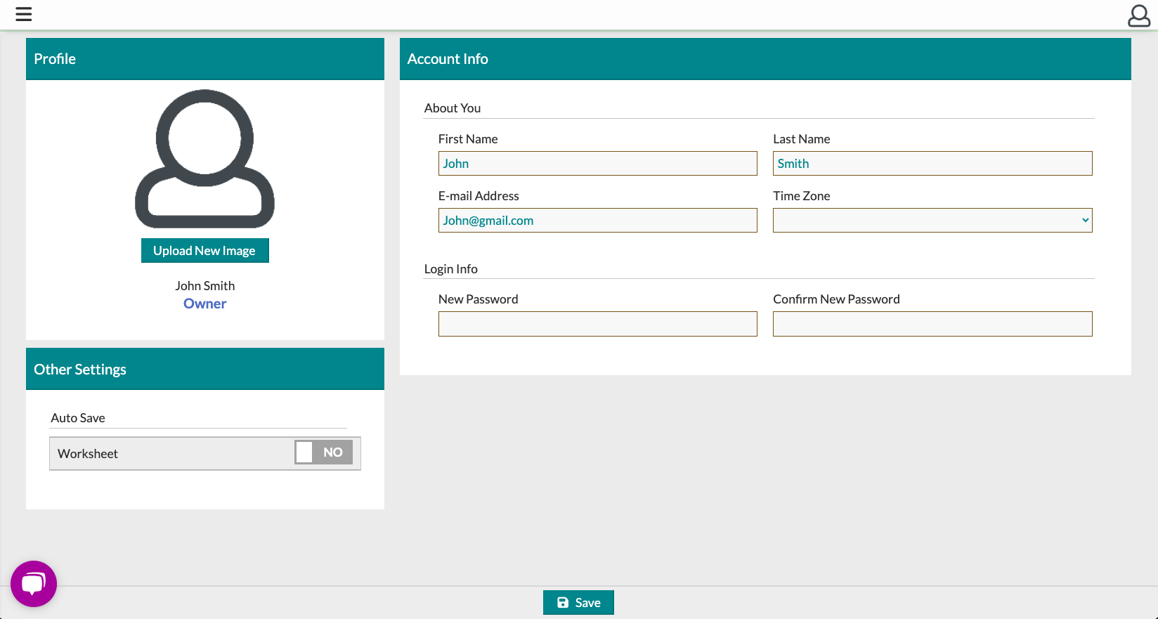 Account Information: Updating Login Information