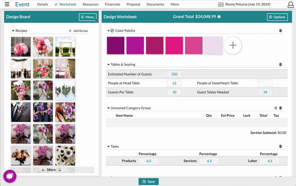 The Worksheet: Recipe Stem Counts